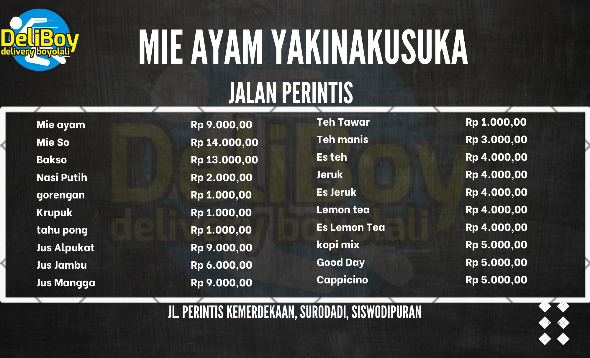 Mie Ayam yakinikusuka – deliboy.id